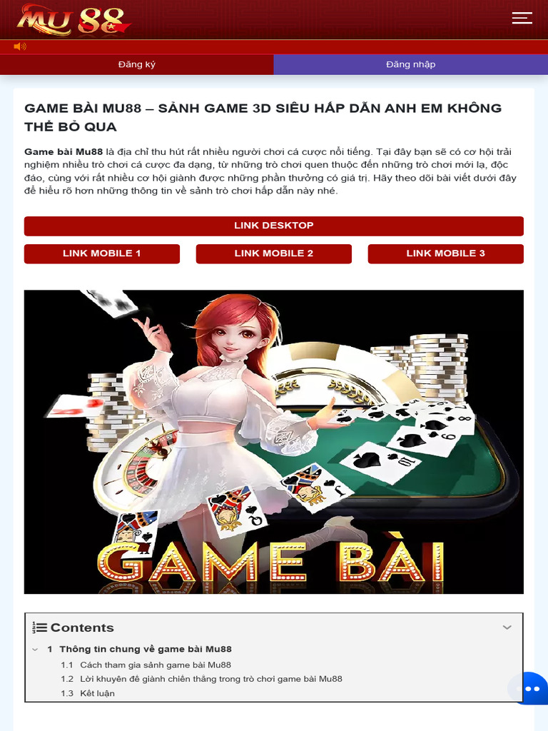 Game Bai Mu88 | PDF