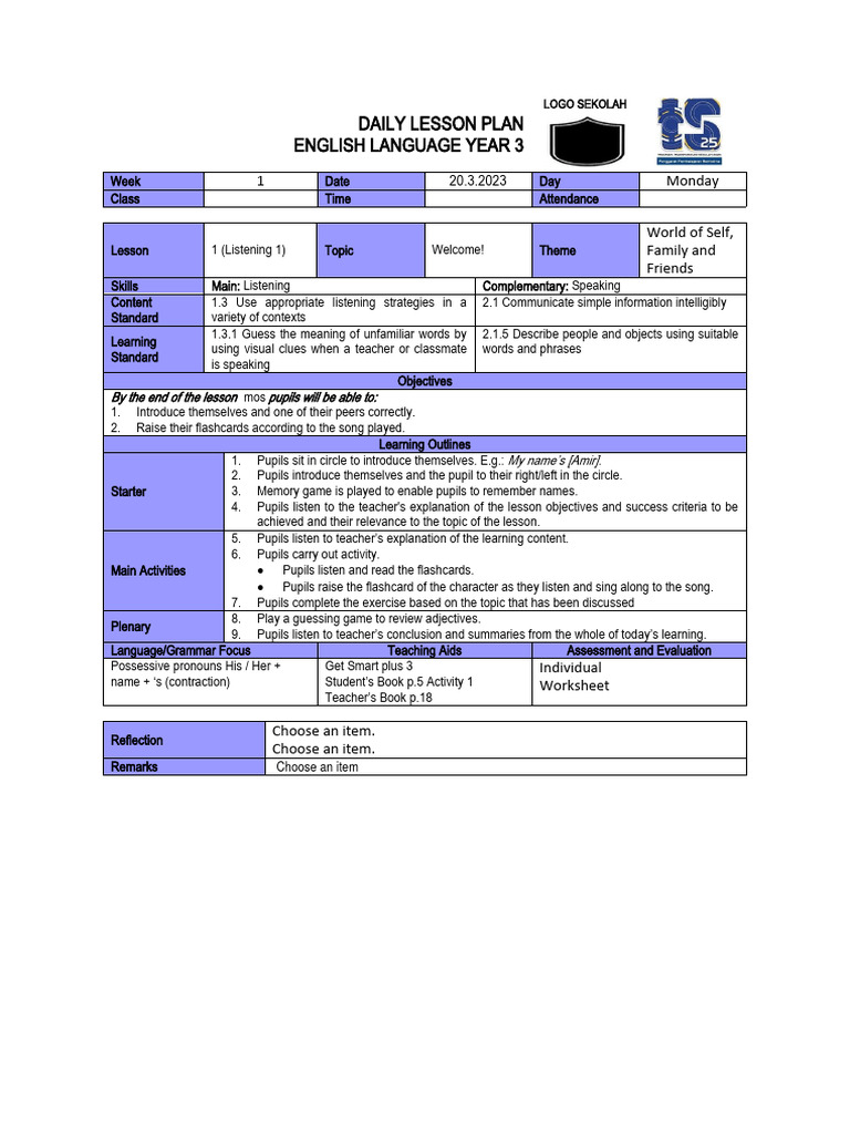 Bi - Unit 1 | PDF | Lesson Plan | Teachers