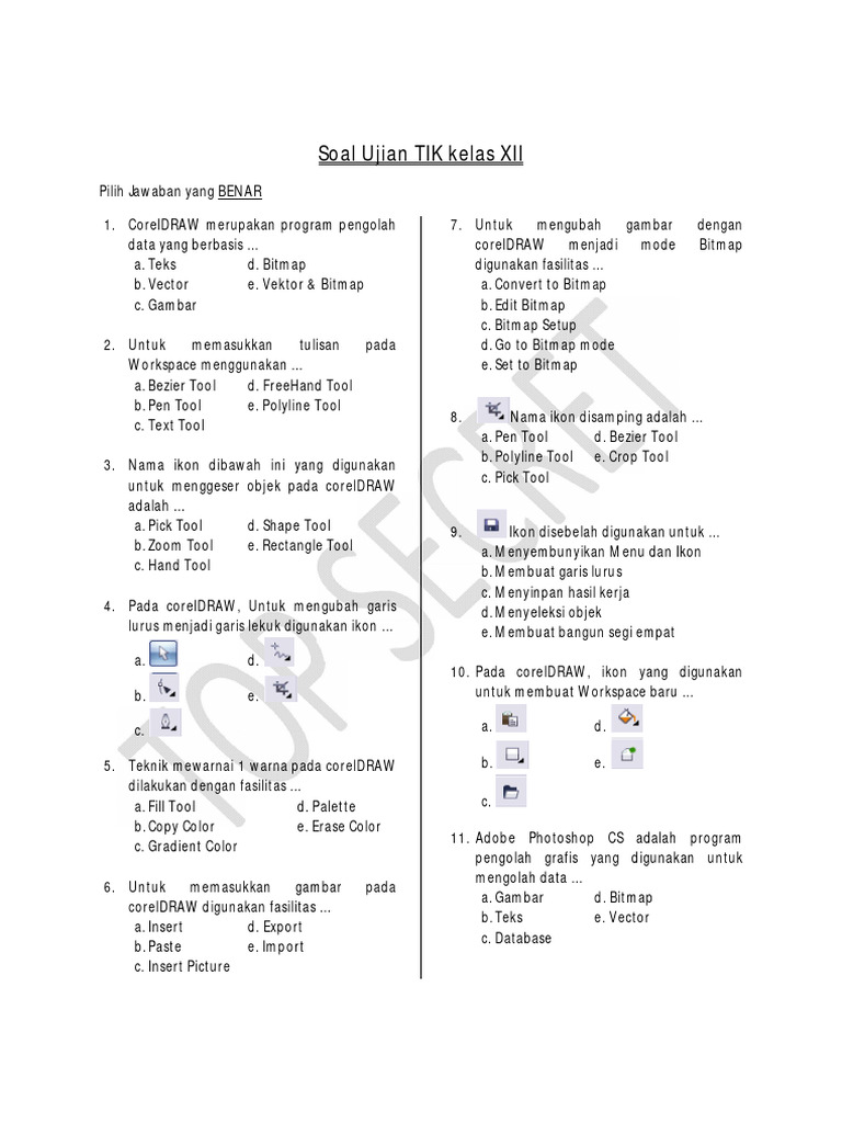Soal Dan Jawab Ujian KKPI Kelas XII | PDF