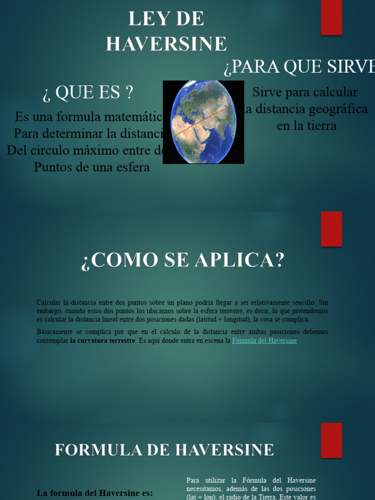 Ley de Haversine | PDF | Latitud | Esfera