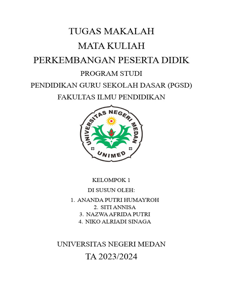 Perkembangan Peserta Didik | PDF | Karier & Perkembangan