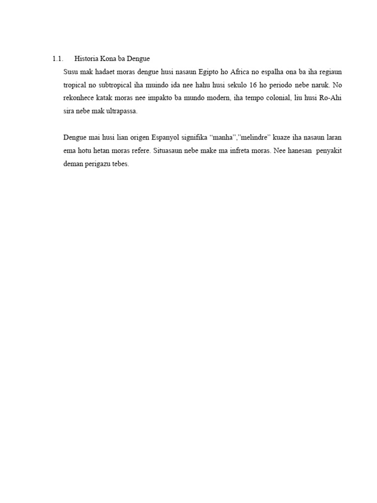 Sejarah Penyebaran Dengue Global | PDF | Kajian Bahasa Asing | Klasik