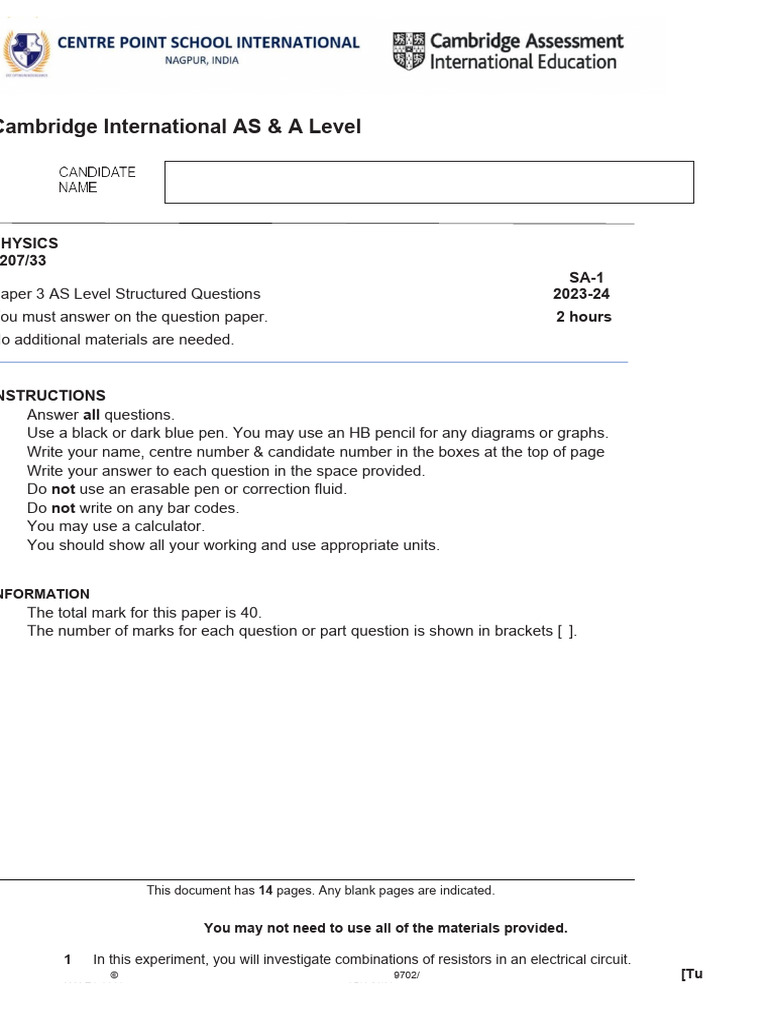 Physics p3 Format (2) | PDF