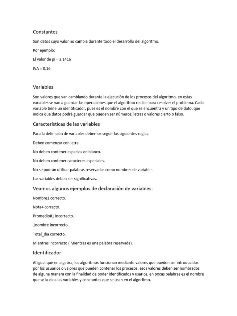 Conceptos Basicos Algoritmos | PDF