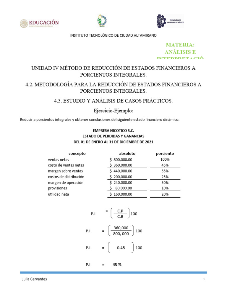 4a9-U4-Ejerci-Porcientos Integrales | PDF