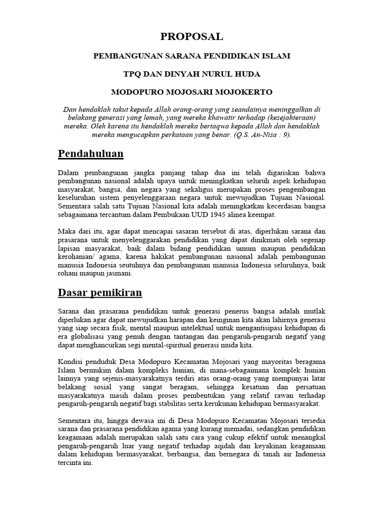 Proposal TPQ Lat 2 | PDF