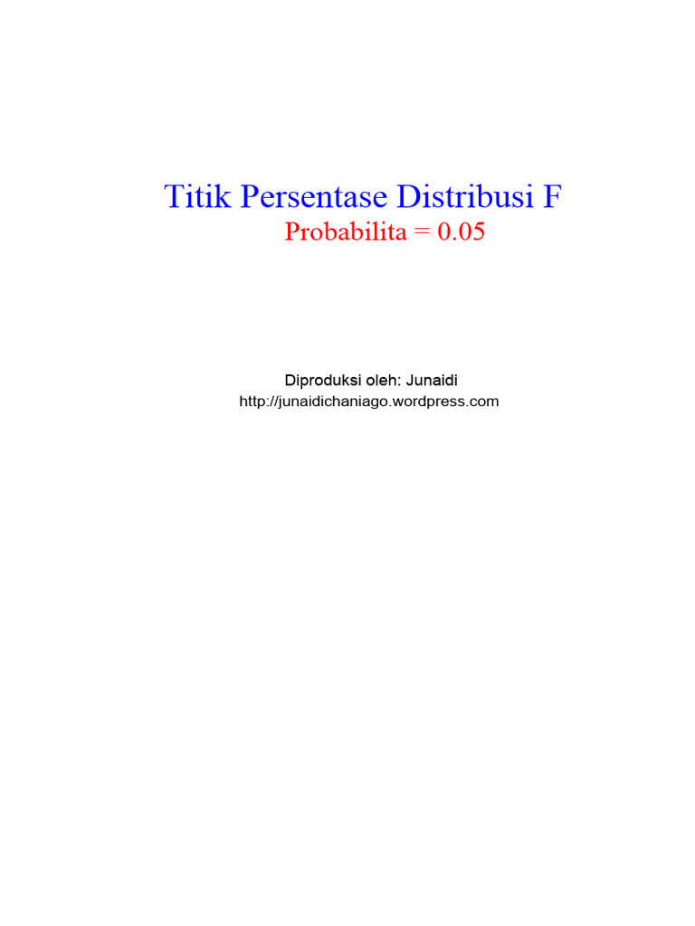 tabel F | PDF