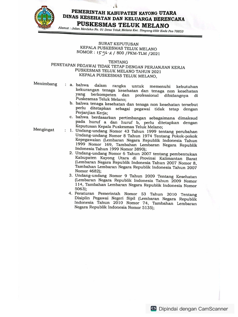 SK PKM Tot Terbaru | PDF