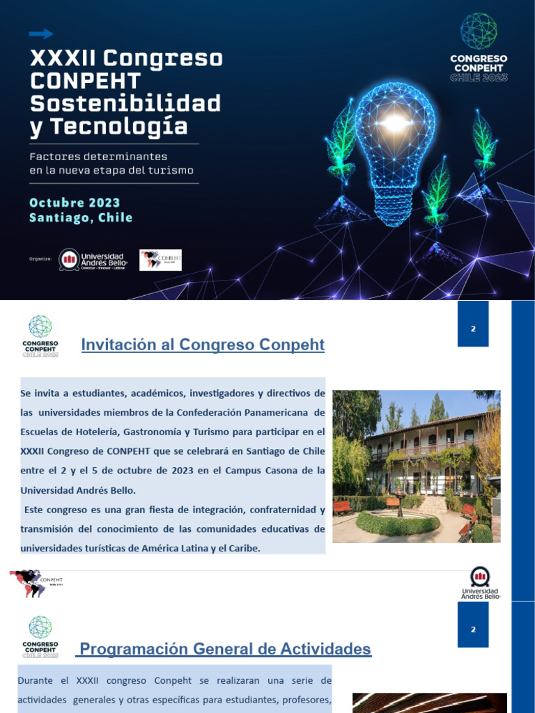 Programa XXXII Congreso CONPEHT 2023 Versión Paquetes | PDF | Turismo ...