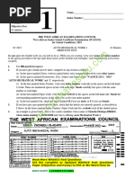 Free WASSCE Further Mathematics Past Questions | PDF | Acceleration ...