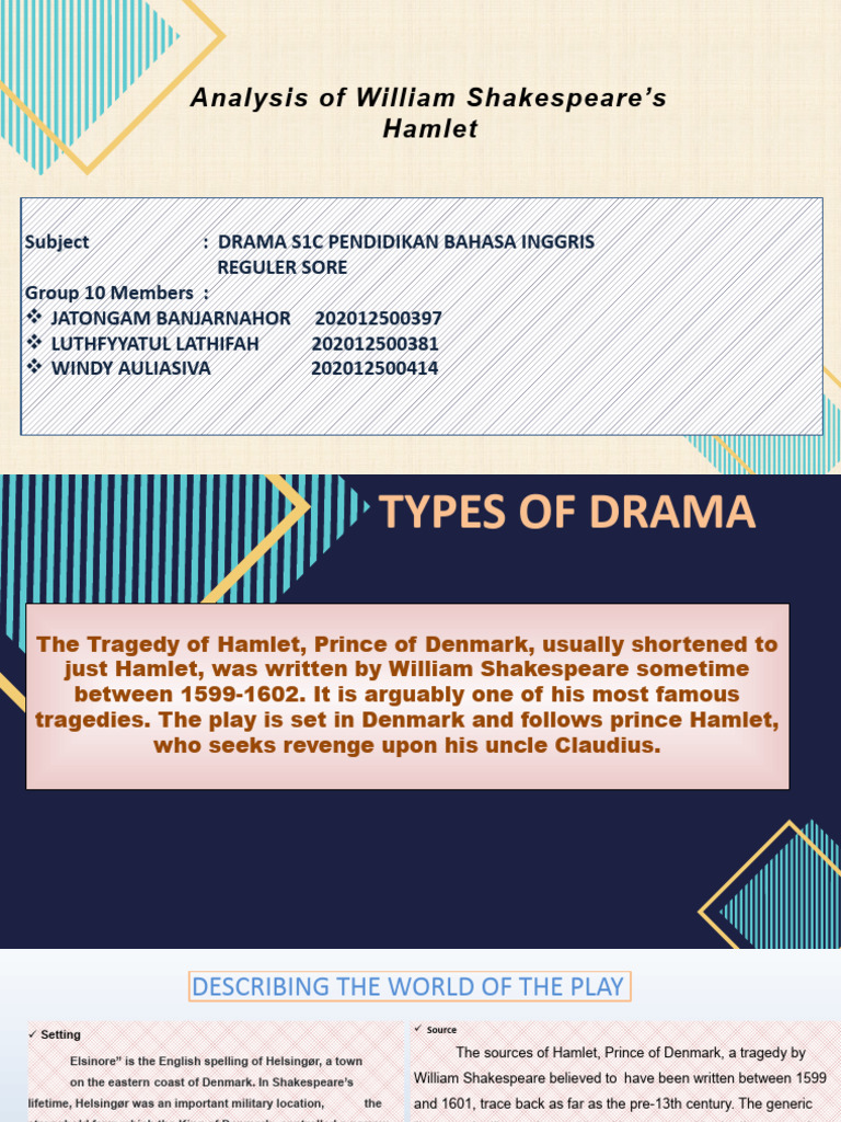 4 Group 10 Ppt Of William Shakespeare S Hamlet Pdf