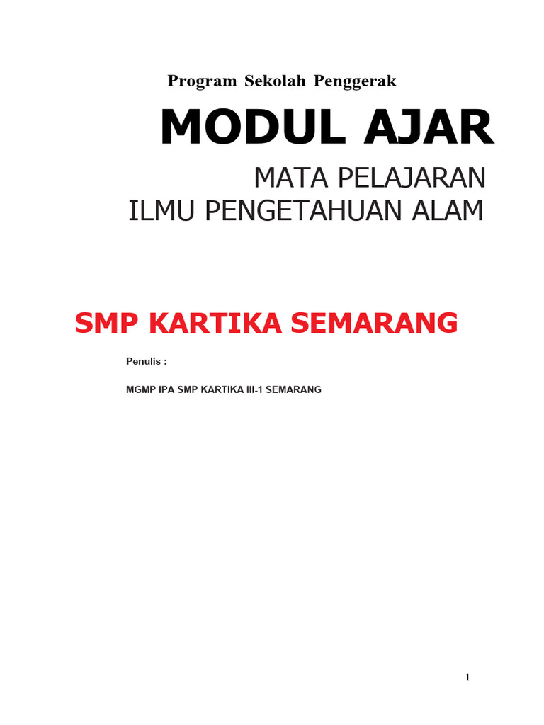 Modul Ipa - Fix (1) Sem 1 | PDF