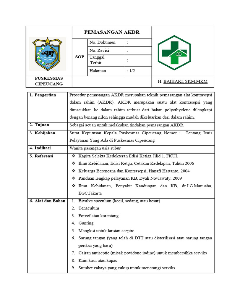 Sop Pemasangan Akdr | PDF