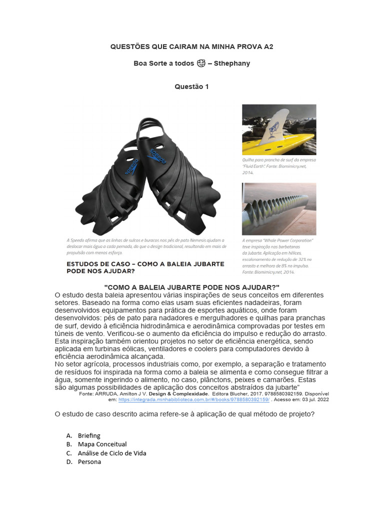 Prova A2 Metodologia de Projetos | PDF
