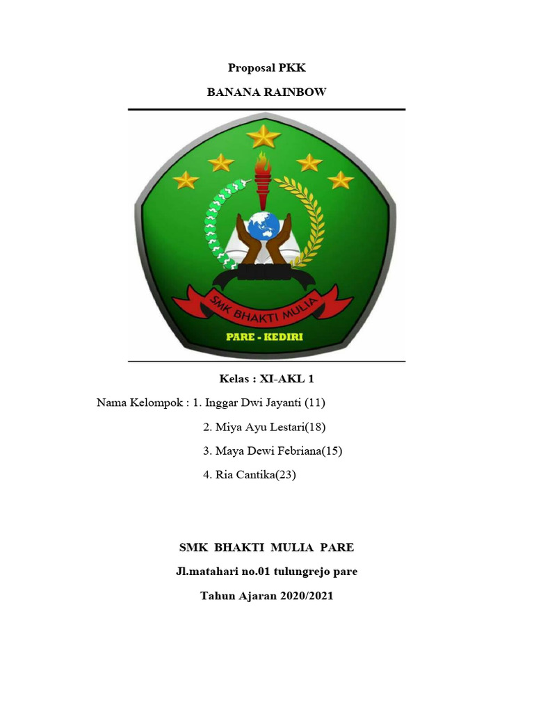 Proposal PKK banana rainbow | PDF