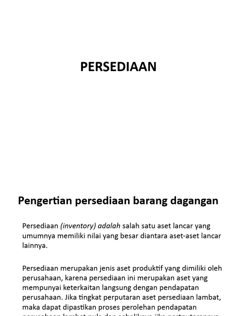 Persediaan | PDF