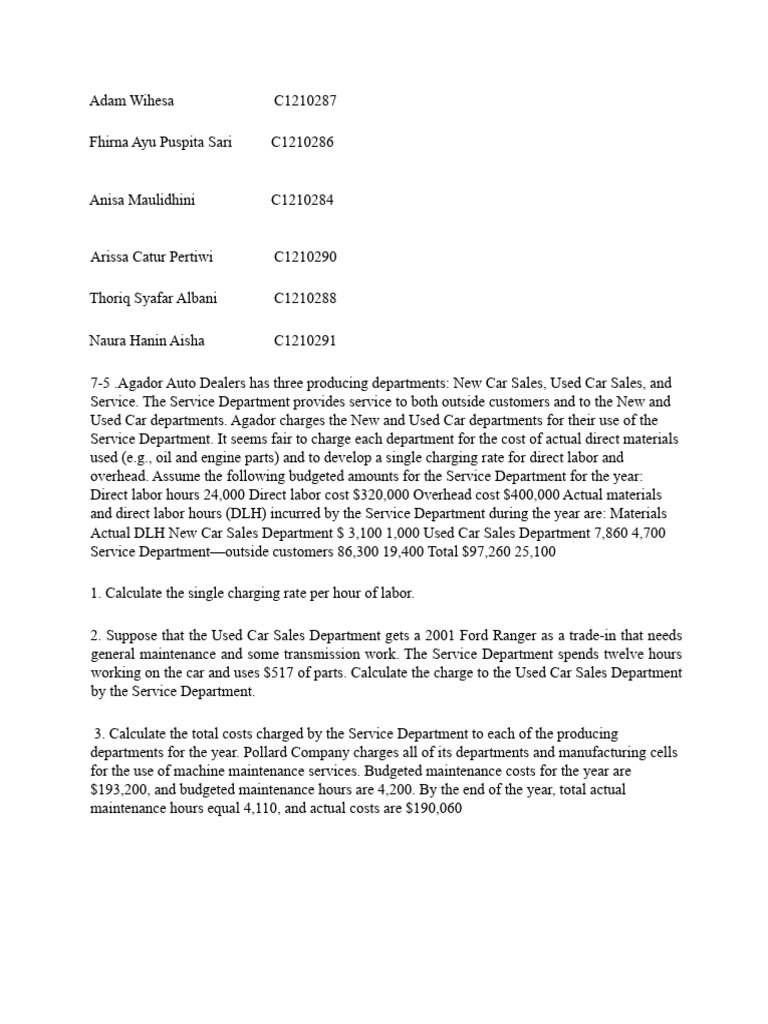 Kel 6 Akmen Exercise 7 | PDF