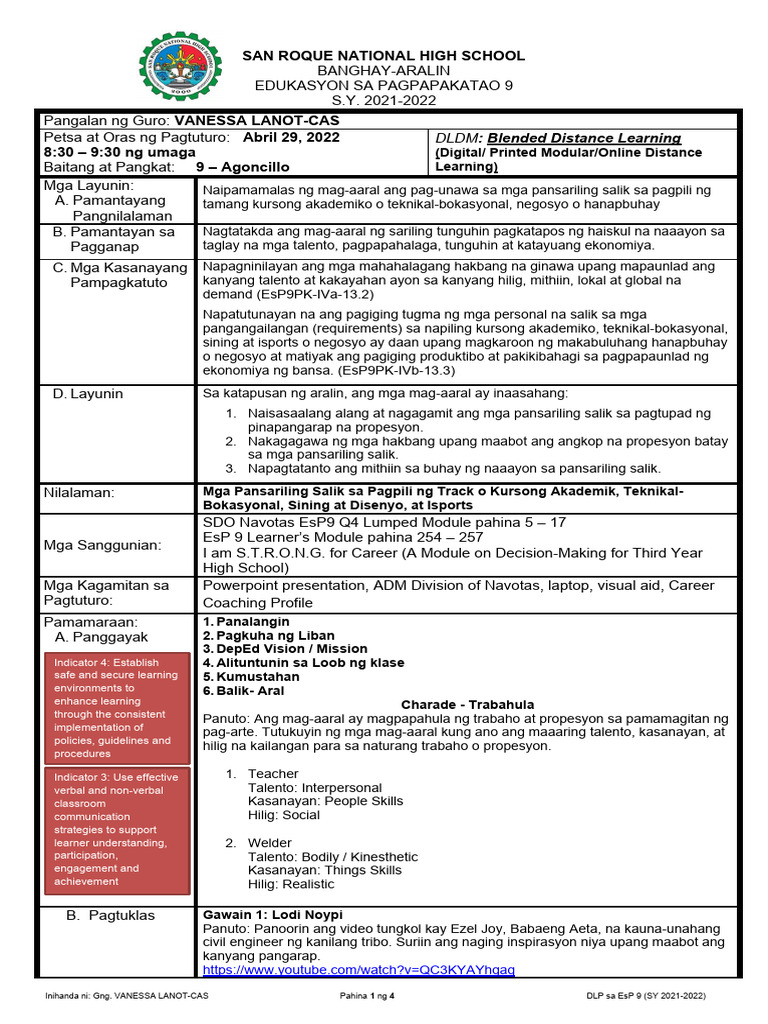 EsP 9 Module 13 Quarter 4 | PDF