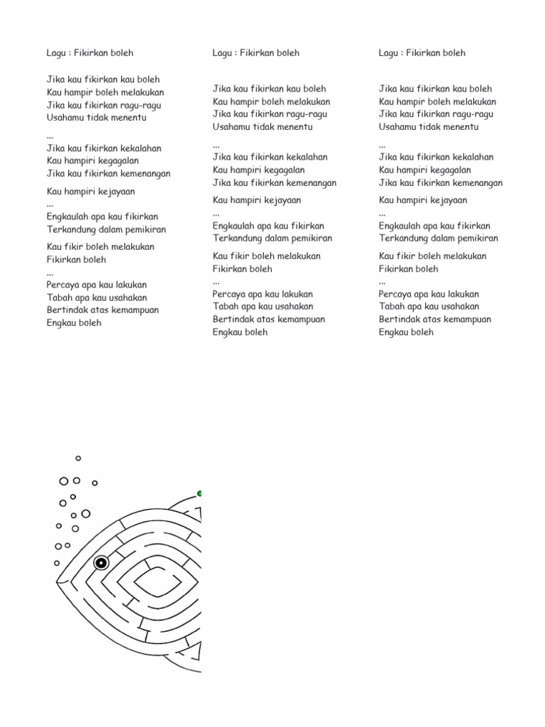 Lagu Fikirkan Boleh Pdf