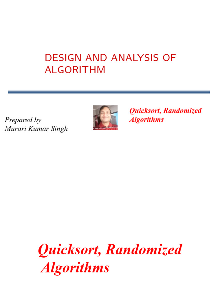Lecture Quick Sort | PDF