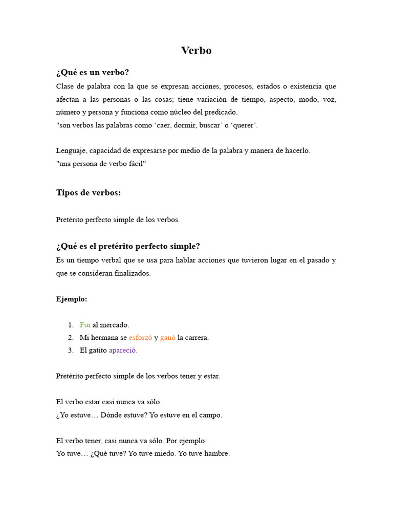 Tarea Pronombres y Verbos | PDF