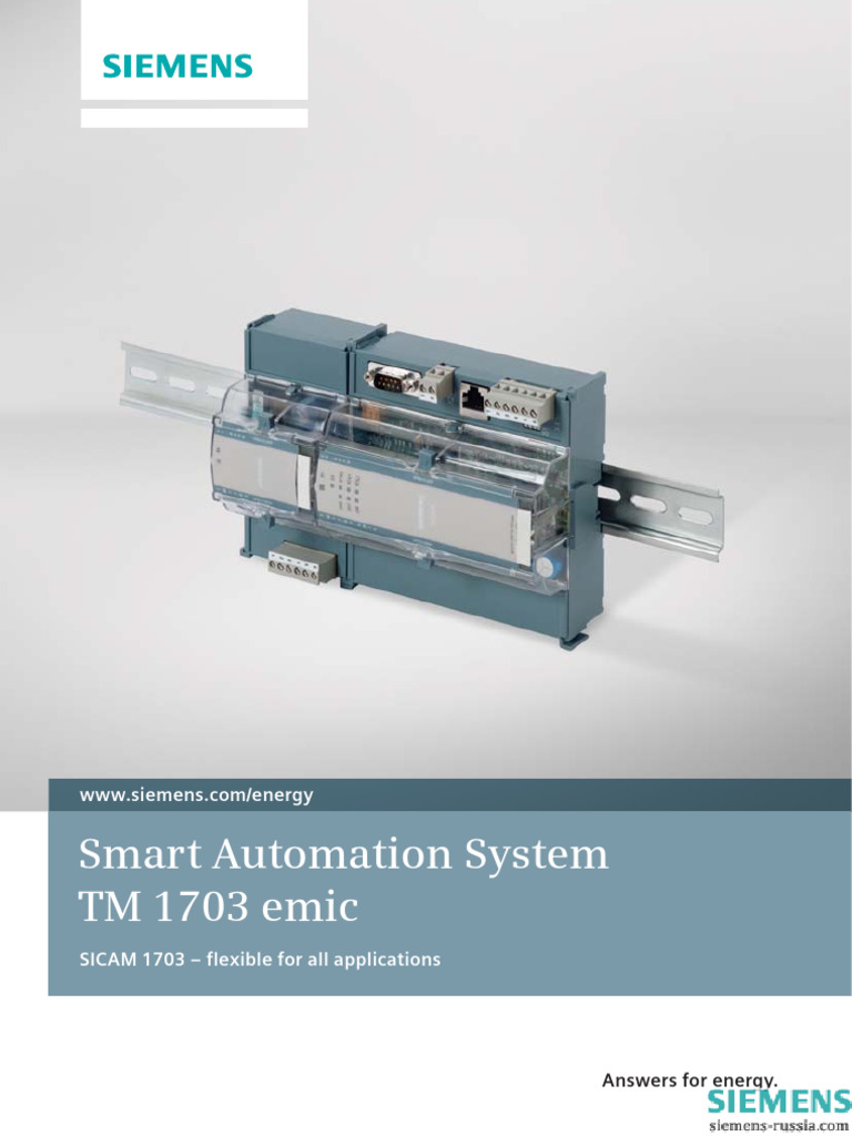 E50001-G720-A144-X-4A00 DB TM SICAM 1703 Emic US | PDF