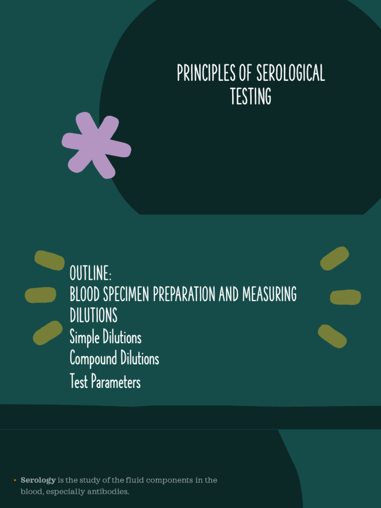 Principles of Serological Testing | PDF