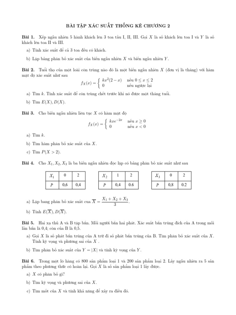 Bai Tap Chuong 2 | PDF