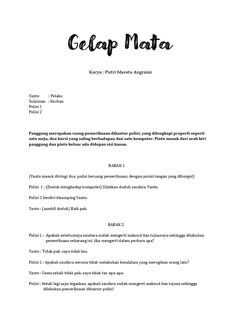 Naskah Putri 2A | PDF Naskah Putri 2A | PDF