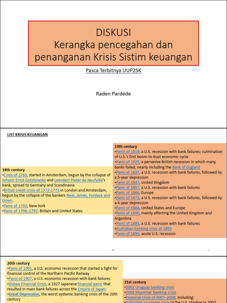 Raden Pardede - Kerangka Pencegahan Dan Penanganan Krisis Sistem ...