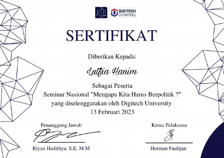 Sertif Seminar | PDF