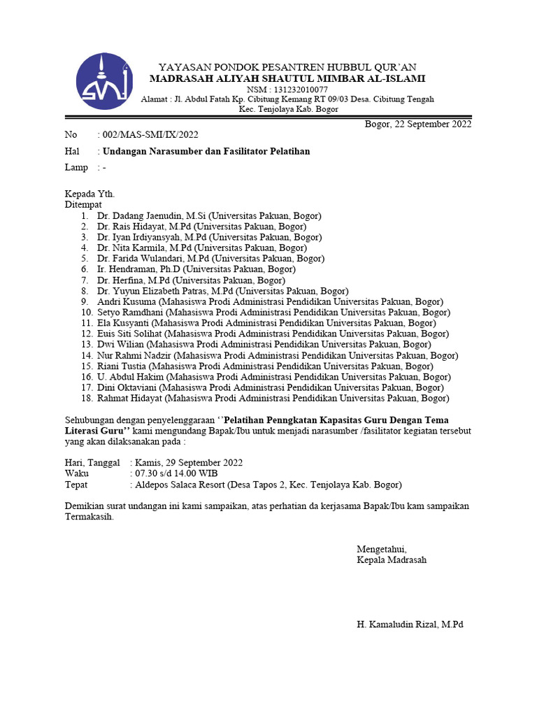 SURAT NARSUM KE-1 | PDF