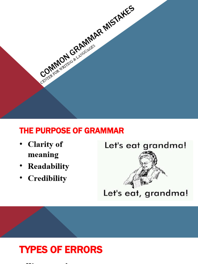 Common Grammar Mistakes | PDF