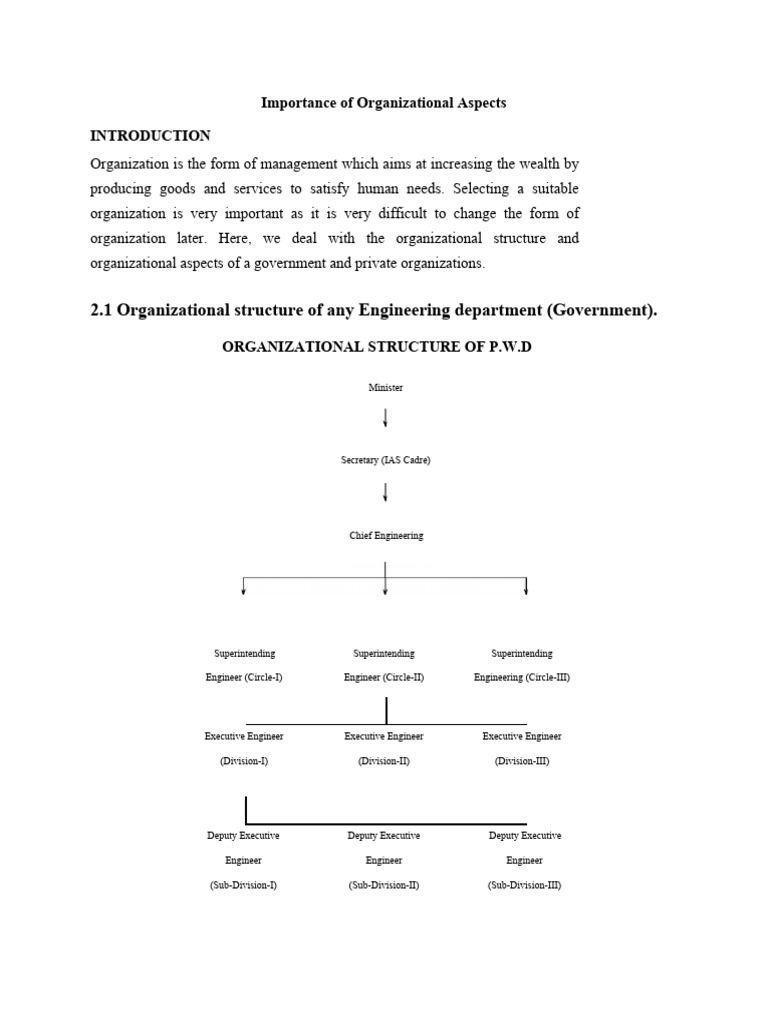 Importance of Organizational Aspects | PDF