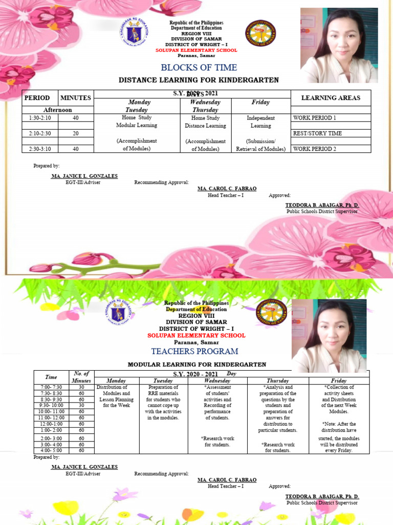 Kindergarten Ma. Janice Teachers Program | PDF