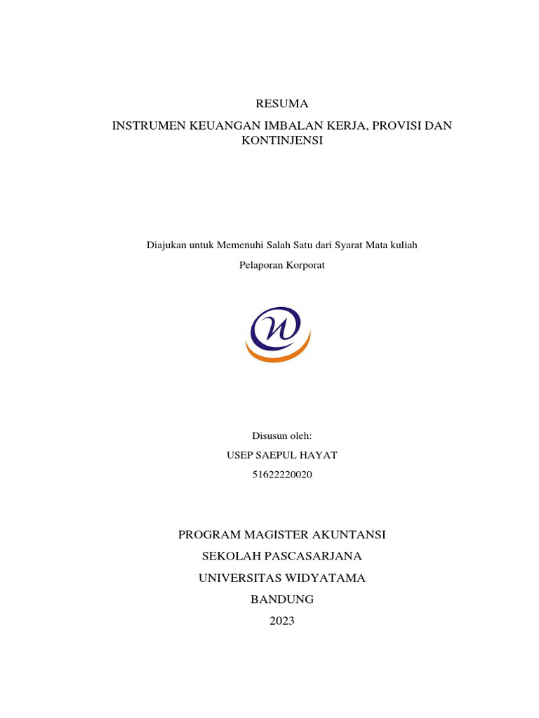 Instrumen Keuangan dan Klasifikasinya | PDF