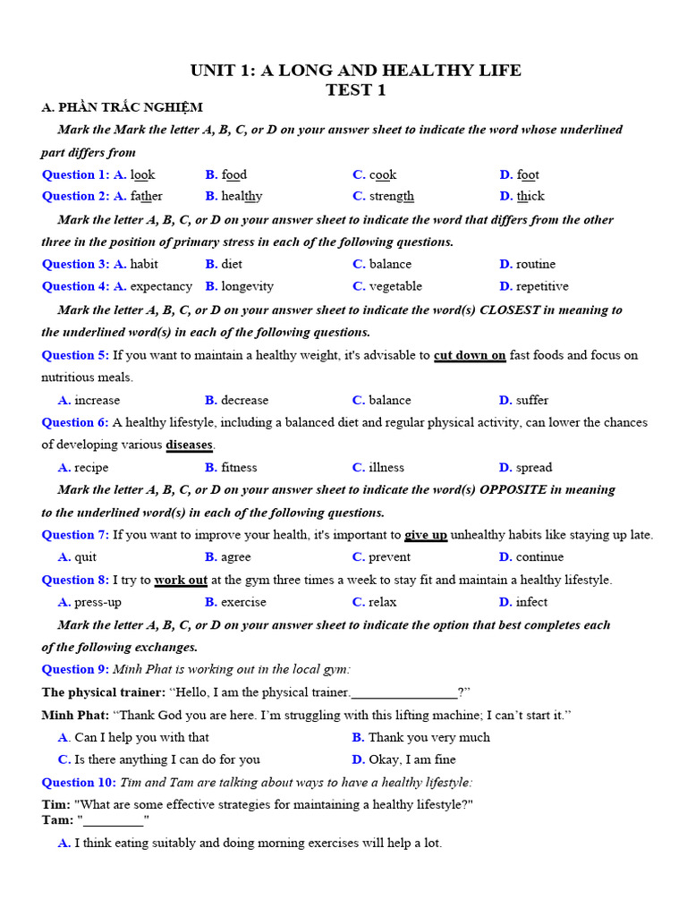 Test 1 - Unit 1 | PDF
