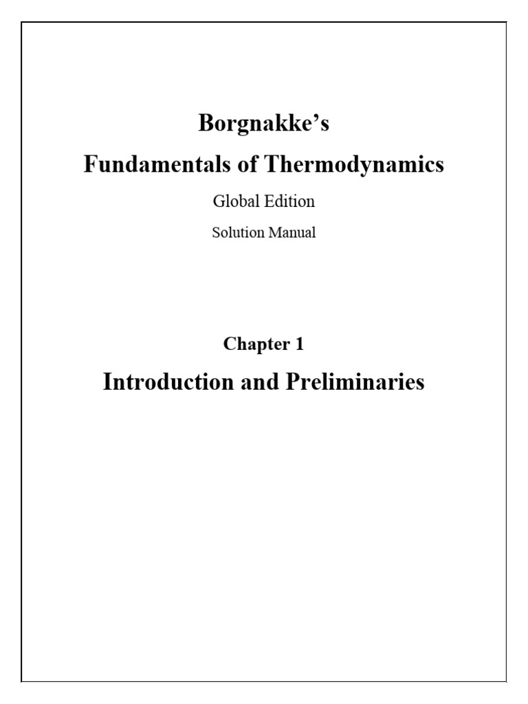 Borgnakke - S Fundamentals of Thermodynamics | PDF