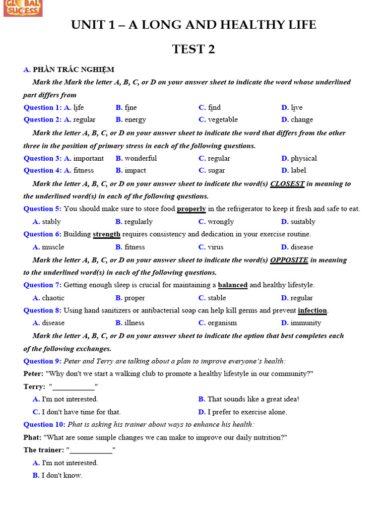 Test 2 - Unit 1 | PDF