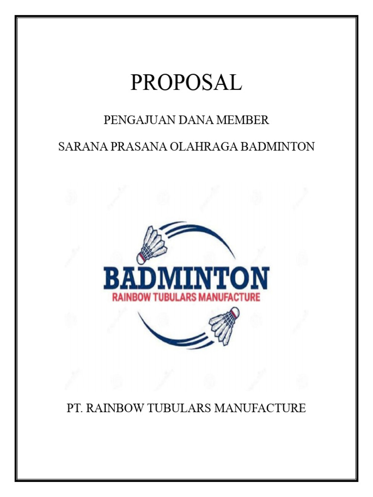 Proposal Badminton | PDF