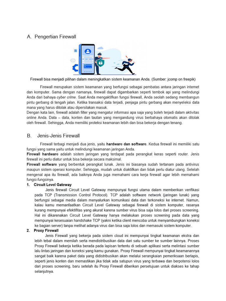Pengertian Firewall | PDF