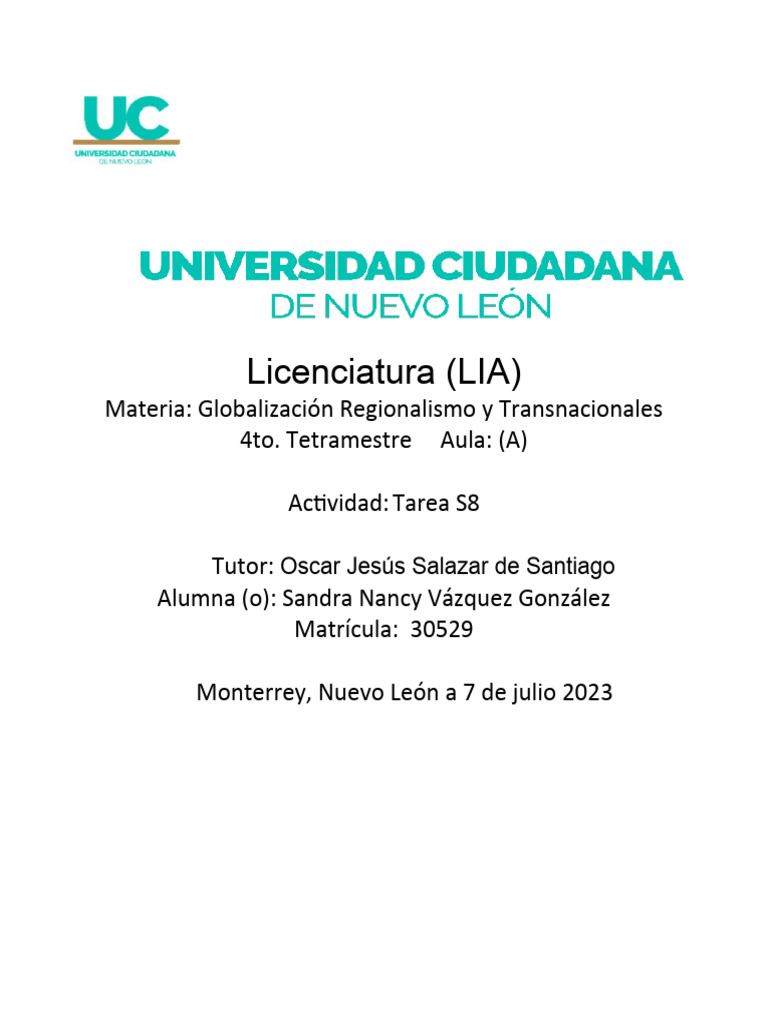 Tarea S8 Tlcan | PDF