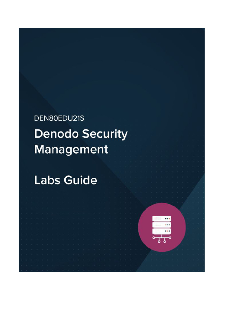 DEN80EDU21S Denodo Security Management - Labs Guid | PDF | Login ...