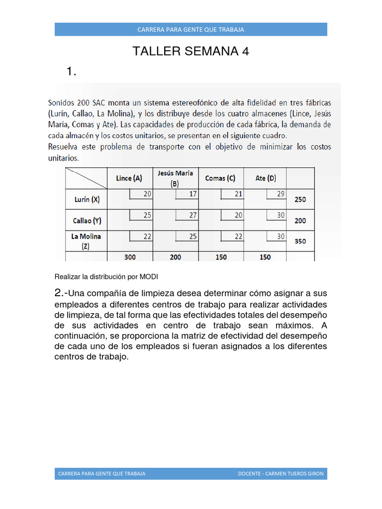 Taller Cuarta Semana 2023 | PDF