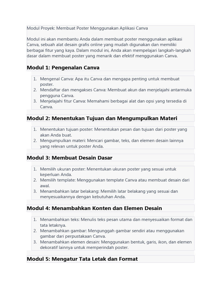 Modul Proyek | PDF