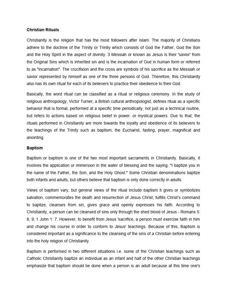 Christian Rituals | PDF