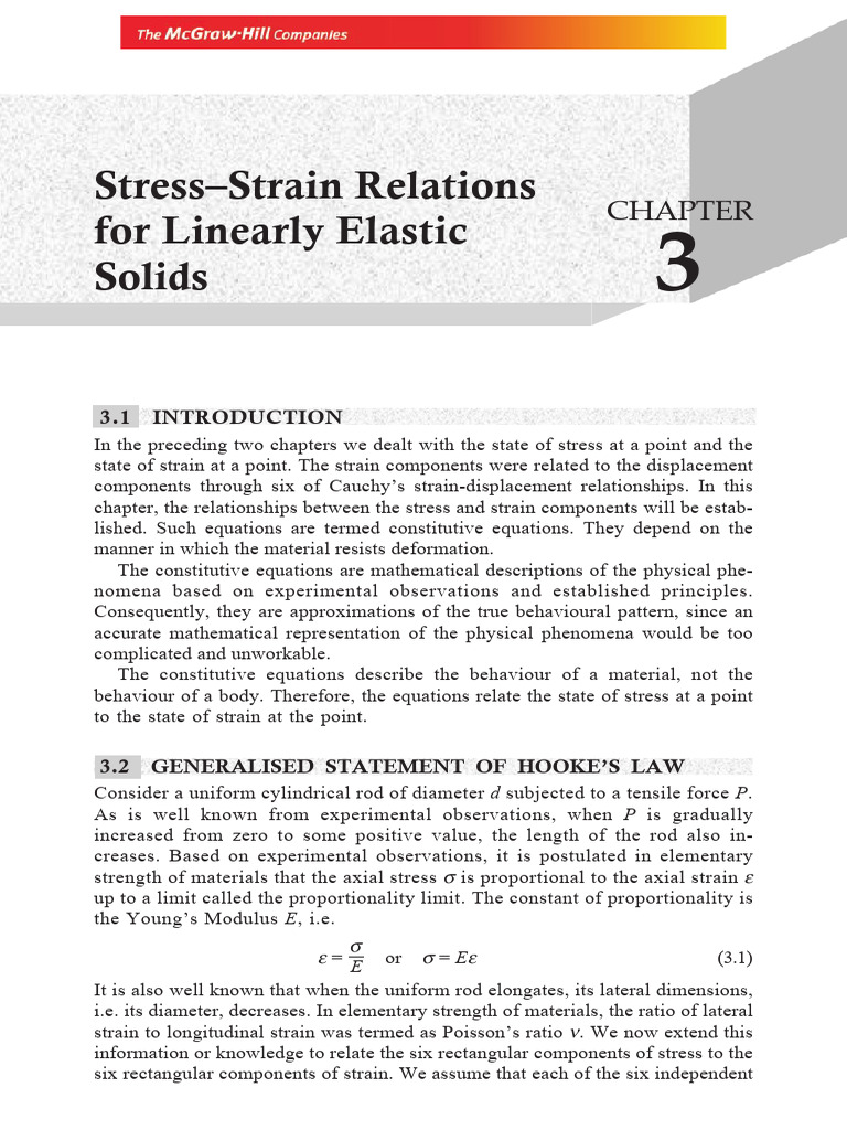 2.3 - Stress Strain Relations | PDF