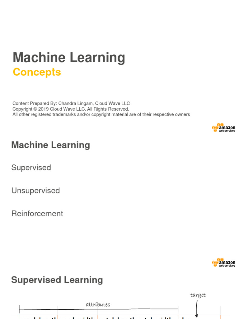 AWS Introduction ML Concepts | PDF
