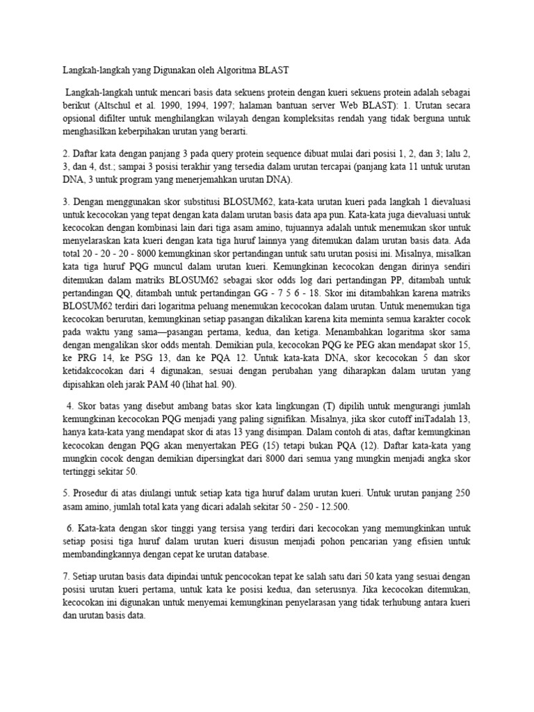 Langkah BLAST | PDF