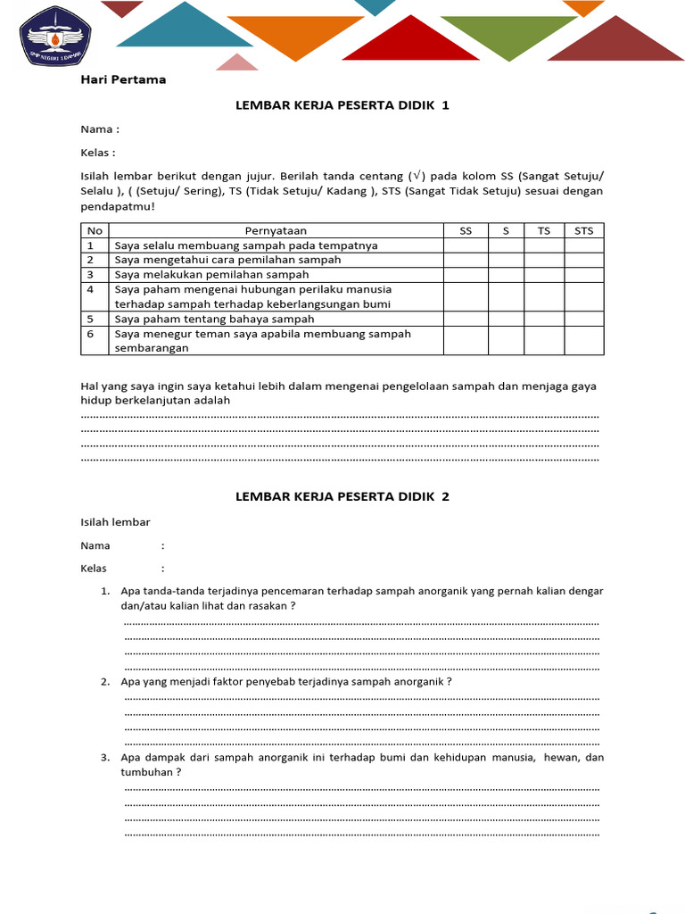 LKPD Kelas 7 Sampah 2022 | PDF LKPD Kelas 7 Sampah 2022 | PDF